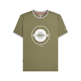 Lambretta - T-Shirt Ringer-Stil f&uuml;r Herren (Khakigr&uuml;n/Grau)