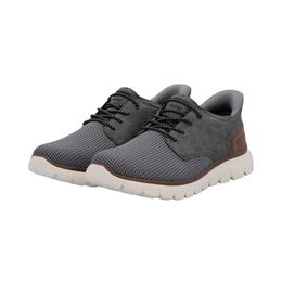 Rieker Herren Slip-On Sneaker "Ready2GO", Gr. 47, grau, Lederimitat, Textil, Schuhe, Schlupfschuh, Halbschuh, Freizeitsneaker mit Gummizug