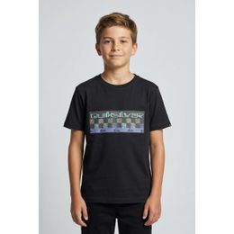 Quiksilver Jungen T-Shirt "NEXT GEN SHORT SLEEVE", schwarz, Gr. 10, Obermaterial: 100% Baumwolle, Shirts, Kurzarm-Design, f&uuml;r Kinder von 10 bis 16