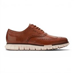 Cole Haan Herren ZeroGrand Wingtip Oxford Trainer Braune Lederschuhe - C39602