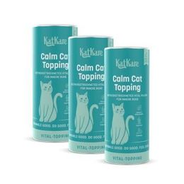 KatKare Vital Toppings Calm Cat - Gefriergetrocknetes Topping mit Superfoods, Pr&auml;- und Postbiotika f&uuml;r die innere Ruhe deiner Katze, 90g 3x90 g