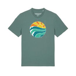 Watapparel Shirt 'Summer Sun' Herren Gr&ouml;&szlig;e XS gr&uuml;n / mischfarben