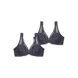 Triumph B&uuml;gel-BH ' Wild Peony Florale ' Damen Gr&ouml;&szlig;e 95 rauchgrau / dunkelgrau