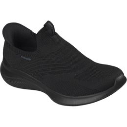 Skechers Ultra Flex 4.0 Pure Dream Textil Damen Schwarz Strick/Trim Sneakers