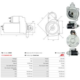 AS-PL Starter s4004 f&uuml;r Ford DAF