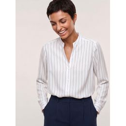 Walbusch Extraglatt Stehkragen Bluse V-Auss