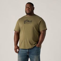 LEVI'S&reg; PLUS LEVI'S PLUS Herren T-Shirt "LSE B&T BIG GRAPHIC TEE", gr&uuml;n, Gr. XXL, Jersey, Obermaterial: 100% Baumwolle, Shirts, mit Logostickerei auf der Brust