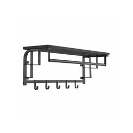 VASAGLE Wandgarderobe Barnet-old in Schwarz - (B)66 x (H)27 x (T)30 cm | Gr.: onesize