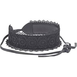 Lascana Damen Tailleng&uuml;rtel "Bindeg&uuml;rtel, G&uuml;rtel f&uuml;r Kleid & Overall, Bauchg&uuml;rtel", schwarz, Gr. M, bestickt, Materialmix, G&uuml;rtel, zum Binden mit