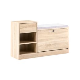 Beliani Schuhschrank REGINA in Braun/Grau - (W) 96 x (H) 57 x (L) 30 cm | Gr.: onesize