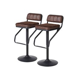 home24 Barstuhl Dalcross (2er-Set) in Braun | Gr.: onesize