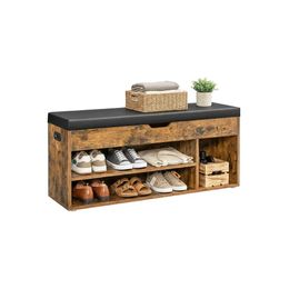 VASAGLE Schuhbank Custos in Braun - (B)80 x (H)44 x (T)30 cm | Gr.: onesize