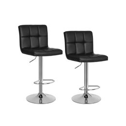 SONGMICS 2er-set: Barhocker Monni in Schwarz - (B)44.5 x (H)(95-115) x (T)43 cm | Gr.: onesize