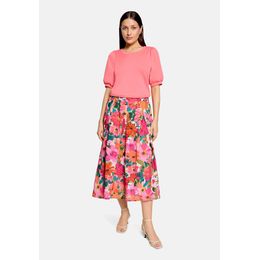 Vera Mont Damen Kurzarmshirt "Damen mit Rundhalsausschnitt", pink, Gr. 44, Jersey, Obermaterial: 50% Polyester, 44% Viskose, 6% Elasthan, Shirts