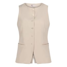 Vera Mont Damen Strickweste "Damen mit Knopfleiste", beige, Gr. 34, Obermaterial: 96% Polyester, 4% Elasthan. Futter: 100% Polyester, Westen
