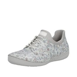 Rieker Damen Slip-On Sneaker, Gr. 38, bunt, Lederimitat, Schuhe, Slipper, Halbschuh, Freizeitschuh mit floraler Musterung