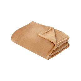 Beliani Kuscheldecke BAYBURT in Beige - (W) 150 x (H) 1 x (L) 200 cm | Gr.: onesize