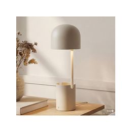 home24 Akku-Tischleuchte NALGA in Beige | Gr.: onesize