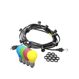 SPICELITE Garten Party Lichterkette Illu 20 bunte LED Tropfenlampen 20m schwarz | Gr.: onesize