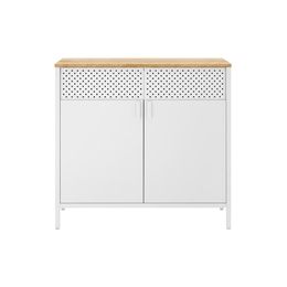 Songmics Aktenschrank Bravon in Beige-Wei&szlig; - (B)40 x (H)76 x (T)80 cm | Gr.: onesize