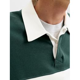Jack & Jones JACK & JONES Herren Sweatshirt "JORFREDERIKSBERG BLOCKING SWEAT POLO SN"pine grove, Gr. XXL, gestreift, angeraute Sweatware, Obermaterial: 100%
