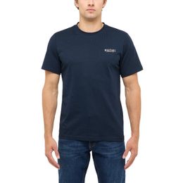 Mustang Herren Kurzarmshirt "Herren Style Austin", blau, Gr. XL, Single Jersey, 100% Baumwolle, Shirts