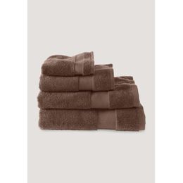 hessnatur Frottier Handtuch in schokobraun | Gr.: 70 x 140 cm