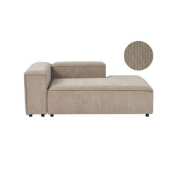 Beliani Chaiselongue ARDAL in Braun/Schwarz - (W) 119 x (H) 68 x (L) 180 cm linksseitig | Gr.: onesize
