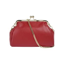 CLUTY Abendtasche echt Leder in rot | Gr.: onesize