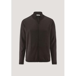 hessnatur Strickjacke Regular aus reiner Bio-Merinowolle in kakao braun | Gr.: XXL