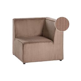 Beliani Sofaelement LEMVIG in Beige - (W) 83 x (H) 78 x (L) 83 cm rechtsseitig | Gr.: onesize