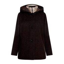 Gil Bret Wolljacke mit Kapuze in Dark Brown Melange | Gr.: 46