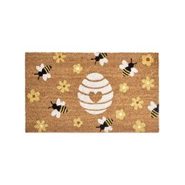 Beliani Fu&szlig;matte KIGALIK in Naturfarben/Bunt - (W) 40 x (L) 60 cm | Gr.: onesize