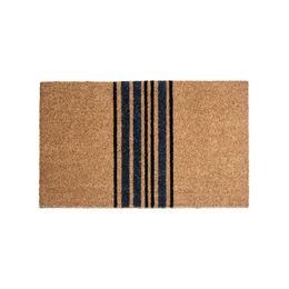 Beliani Fu&szlig;matte TOGIAK in Naturfarben/Schwarz - (W) 50 x (L) 80 cm | Gr.: onesize