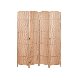 Beliani Paravent LAPPAGO in Naturfarben - (W) 163 x (H) 170 x (L) 2 cm | Gr.: onesize