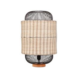Beliani Tischleuchten TANGANYIKA in Naturfarben/Schwarz/Beige | Gr.: onesize
