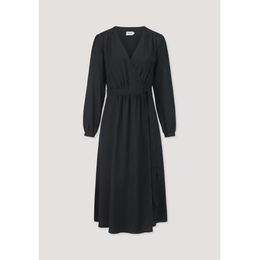 hessnatur Kleid Midi Regular aus reiner TENCEL Lyocell in schwarz | Gr.: 36