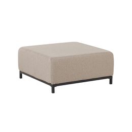 Beliani Ottomane ROVIGO in Beige/Schwarz - (W) 83 x (H) 38 x (L) 83 cm | Gr.: onesize