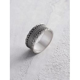 Reytel Ring 'TEXTURED' Herren Gr&ouml;&szlig;e 64 silber