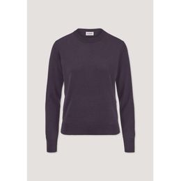 hessnatur Pullover Regular aus reiner Bio-Merinowolle in dunkle traube | Gr.: XXL