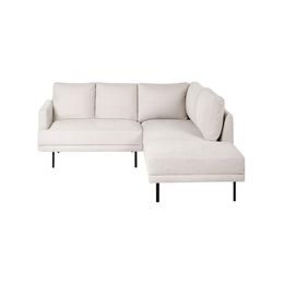 Beliani Ecksofa BREDA in Beige/Schwarz - (W) 210 x (H) 75 x (L) 200 cm linksseitig | Gr.: onesize