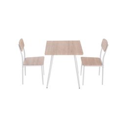 HOMCOM Essgruppe-L70 x B70 x H76 cm-Natur | Gr.: onesize