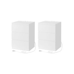 VASAGLE 2er-Set: Nachttisch Kailyn in Wei&szlig; - (B)40 x (H)59 x (T)35 cm | Gr.: onesize