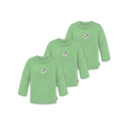 Normani Shirt 'Taupo' Jungen Gr&ouml;&szlig;e 62/68 beige / hellgr&uuml;n / wei&szlig;