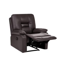 Beliani Fernsehsessel BERGEN in Braun - (W) 90 x (H) 101 x (L) 72 cm | Gr.: onesize