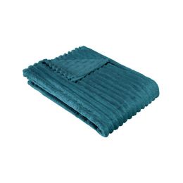 Erwin M&uuml;ller Erwin M&uuml;ller Fleece, Microfaser Wohndecke Aosta in petrol | Gr.: 130 x 170 cm