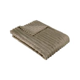 Erwin M&uuml;ller Erwin M&uuml;ller Fleece, Microfaser Wohndecke Aosta in taupe | Gr.: 180 x 220 cm