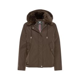 Fuchs & Schmitt Fuchs Schmitt Jacke mit angeschnittener Kapuze und abnehmbarem Kragen in Braun | Gr.: 38