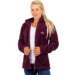 Reichstadt Damen Regular Fit Fleecejacke Kuschelig in Red Wine | Gr.: XL