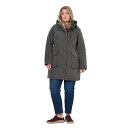 Ulla Popken Parka in dunkelgrau melange | Gr.: 58-60